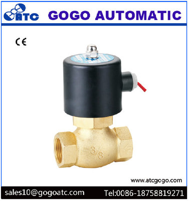 China 2 Way Guide Type Steam Brass Water Solenoid Valve Nomarlly Closed G3/8 - G2 Port Size supplier